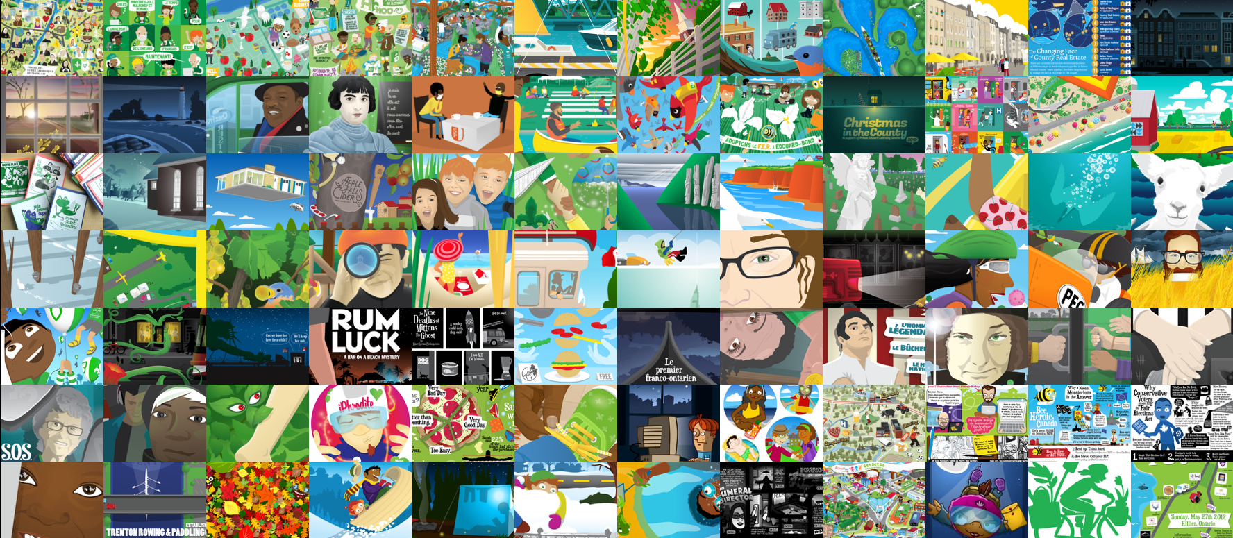 County Posters on a Map – Marc K-B Illustration